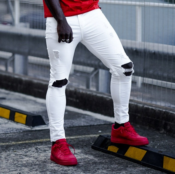 SAINT VALENT'S - Boundless Ripped White Jeans – SAINT VALENT®